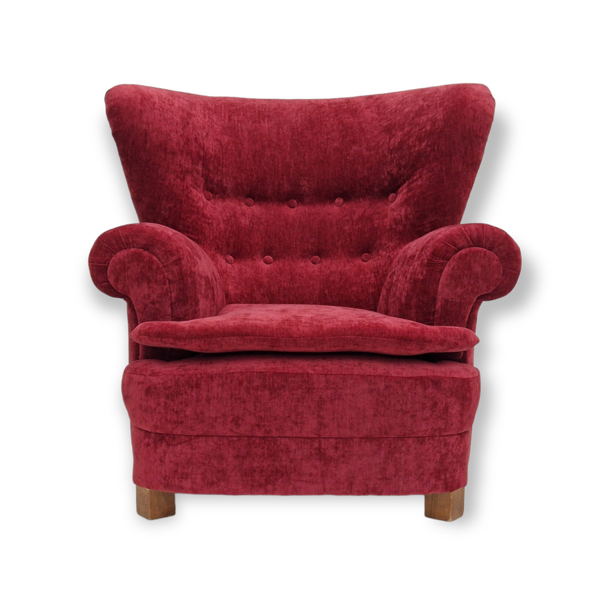 50erne, Dansk design, renoveret hvilestol, vintage velour – Skaven Danmark